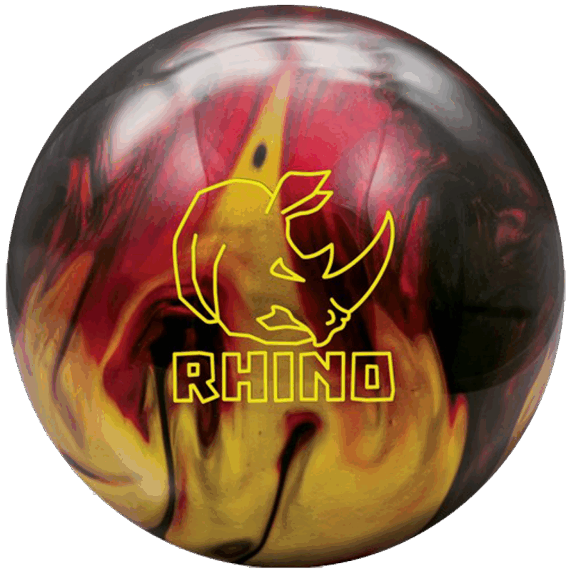 Brunswick Rhino Red/Black/Gold Bowling Ball - BowlerX.com