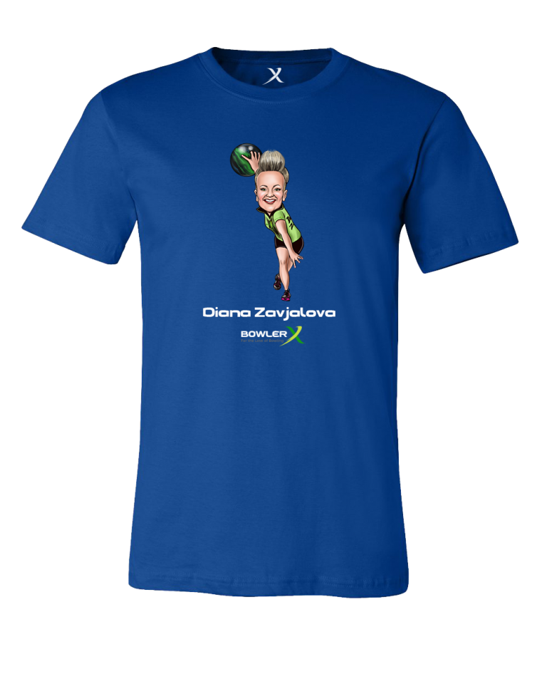 Diana Zavjalova PWBA Caricature Bowling Shirt - BowlerX.com