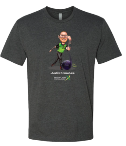 Justin Knowles PBA Caricature Bowling Shirt - BowlerX.com