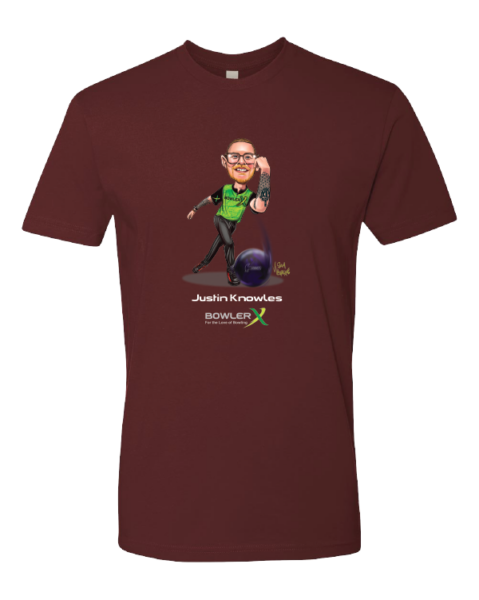Justin Knowles PBA Caricature Bowling Shirt - BowlerX.com