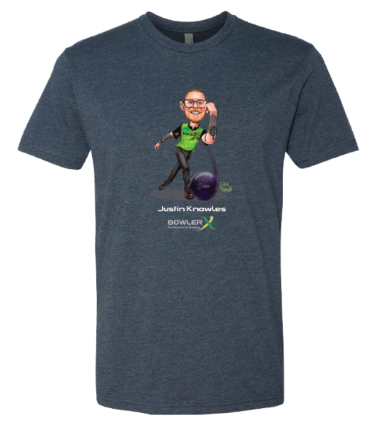 Justin Knowles PBA Caricature Bowling Shirt - BowlerX.com