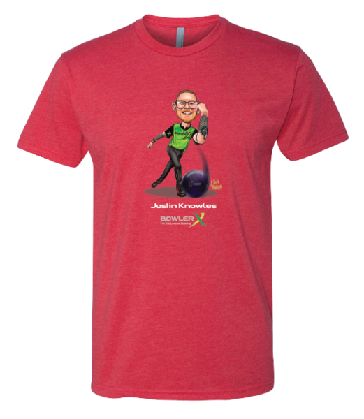 Justin Knowles PBA Caricature Bowling Shirt - BowlerX.com