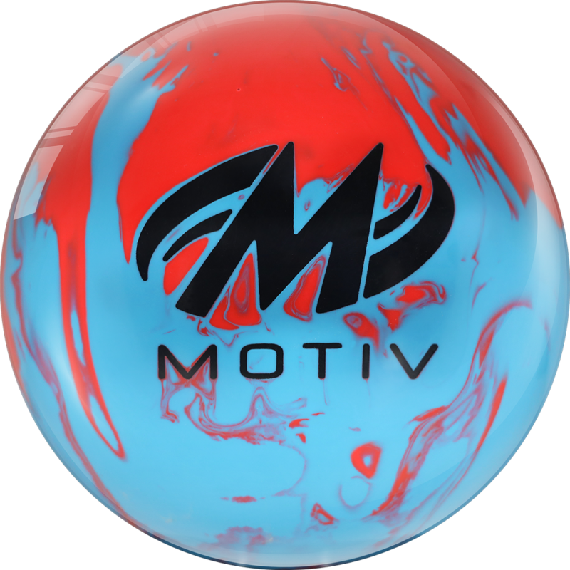 Motiv Max Thrill Solid Red/Blue Bowling Ball - BowlerX.com