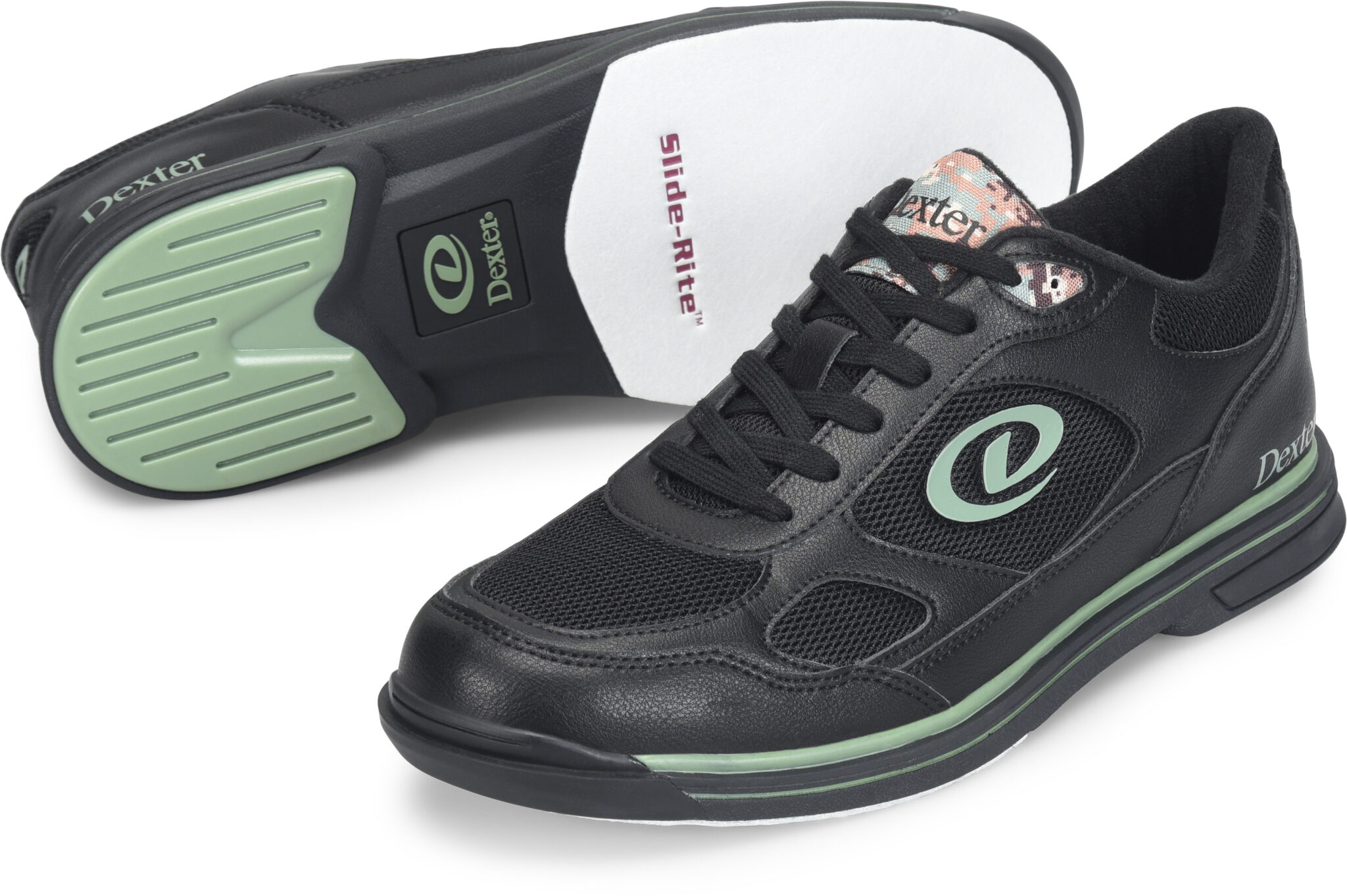 Dexter Randy Men's Wide Width Bowling Shoes Black/Camo Green - BowlerX.com
